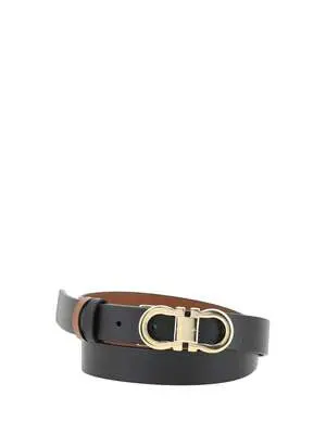 FERRAGAMO Ferragamo Reversible Gancini Buckle Leather Belt Multicolor