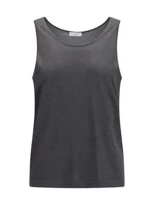 Brunello Cucinelli Luminous Knit Tank Top - Gray