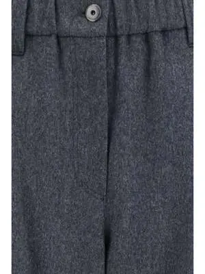 Brunello Cucinelli Stretch Wool Tailored Pants - Gray