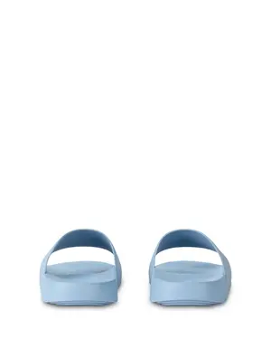 Givenchy Embossed Logo Slide Sandals - Light Blue