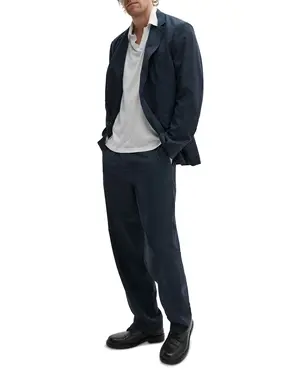 Rag & Bone Conrad Johnny Collar Silk Blend Polo Shirt