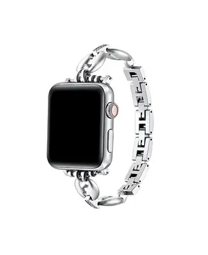 POSH TECH Poppy Rhinestone Link Band For Apple Watch - Silver