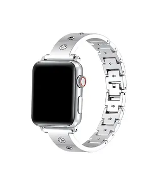 POSH TECH Campbell Rhinestone Embellished Apple Watch Band - Silver