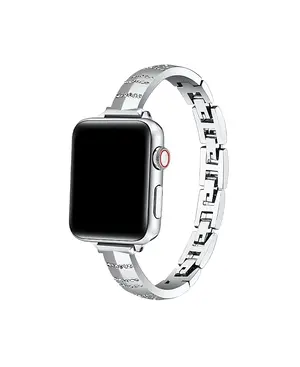 POSH TECH Eclipse Rhinestone Apple Watch Band - Silver
