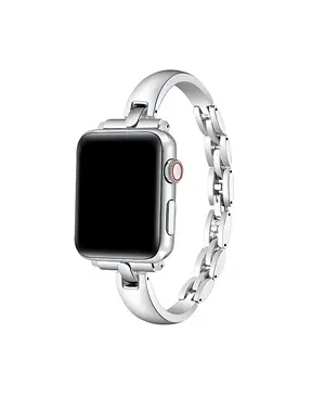 POSH TECH Alexis Stainless Steel Link Band For Apple Watch - Silver