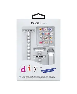 POSH TECH Nostalgic Diy Charm Band For Smartwatches - Silver