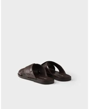 Prada Crisscross Slides - Brown