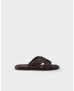 Prada Crisscross Slides - Brown