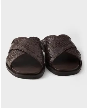 Prada Crisscross Slides - Brown