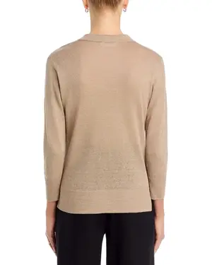 Majestic Filatures Linen Collared Sweater