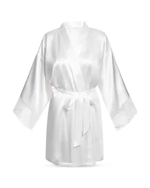 IN BLOOM BY JONQUIL Satin Lace Cuff Robe