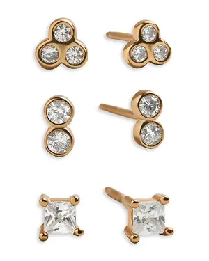 Baublebar Beckett Water Resistant Earring Set - Clear