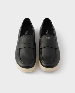 Prada Leather Loafers - Black