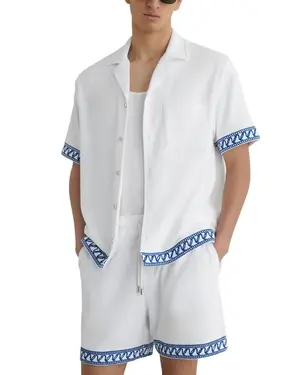 REISS Yuma Embroidered Toweling Shorts