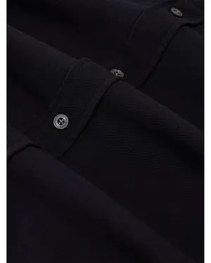REISS Dasilva Garment Dyed Pique Shirt - Navy