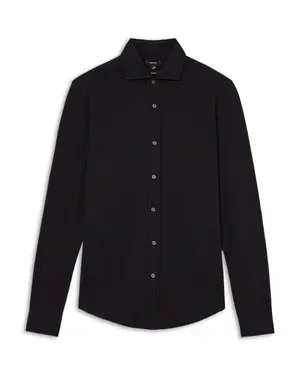 REISS Dasilva Garment Dyed Pique Shirt - Navy