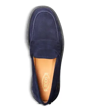 TOD'S Gomma Penny Loafers In Suede