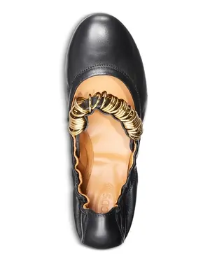 TOD'S Dee Fascia Anelli Mary Jane Ballerina Flats