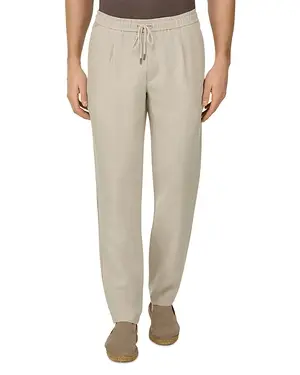 Boggi Milano City Linen Trouser Pants - Sand