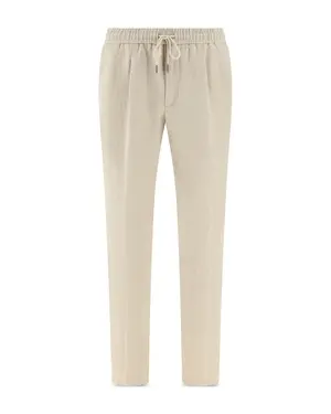 Boggi Milano City Linen Trouser Pants - Sand
