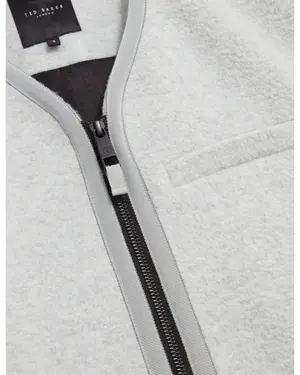 Ted Baker London Fleece Zip Front Sweater Vest