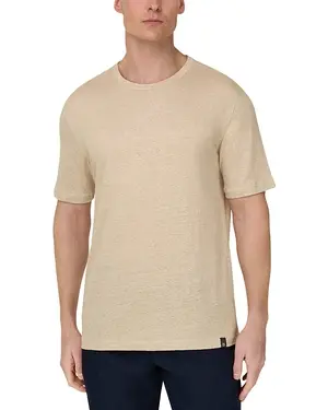 Boggi Milano Stretch Linen Jersey T-shirt - Sand