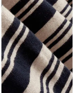 Ted Baker London Brodi Striped Knit Polo Shirt - Navy