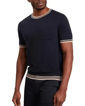Ted Baker London Melop Short Sleeve Linen Blend Tee