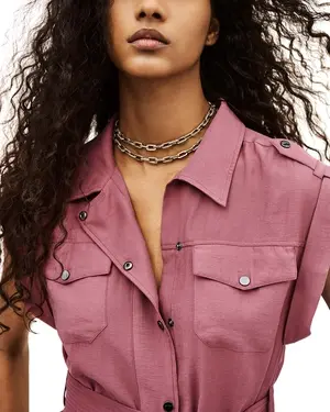 Ba&sh Diala Shirt Dress - Pink