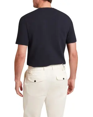 Ted Baker London Curly Short Sleeve Regular Textured Tee - Navy