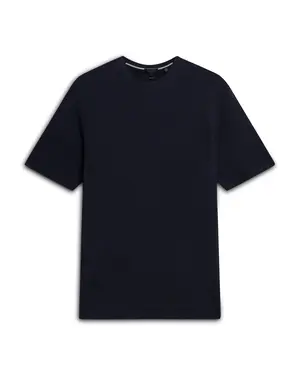 Ted Baker London Curly Short Sleeve Regular Textured Tee - Navy