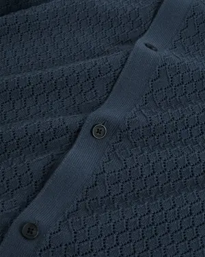 Ted Baker London Domati Relaxed Fit Diamond Crochet Polo Shirt