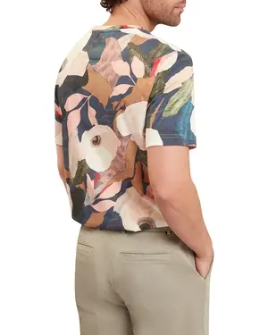 Ted Baker London Dowlle Linen Blend Floral T-shirt - Multicolor