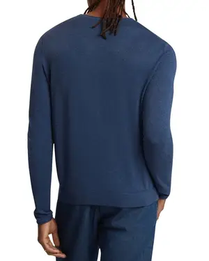 Ted Baker London Yaen Regular Fit Linen Blend Sweater - Mid Navy