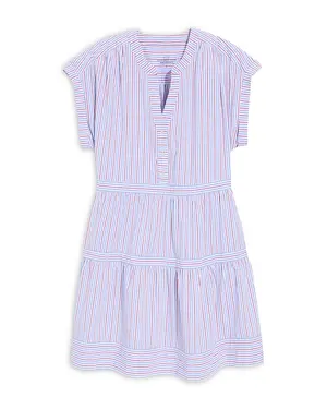 Vineyard Vines Striped Tiered Dress - Blue