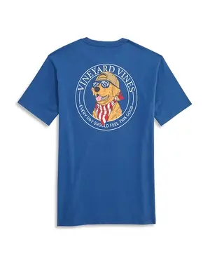 Vineyard Vines Feel This Good America Dog Graphic T-shirt