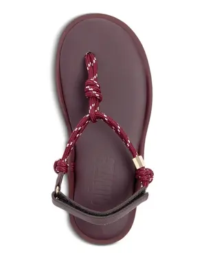 Flowze Monocolor Rope Detail Sandals - Bordeaux