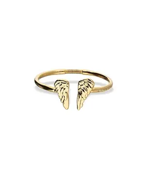 UNODE50 18k -plated Rigid Bracelet With Wing Motifs - Gold