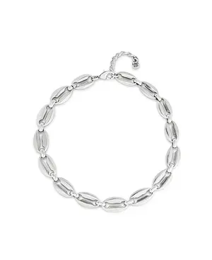 UNODE50 Sterling -plated Metal Alloy Link Necklace