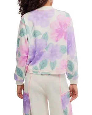 Free People Summer Loving Floral Print Sweatshirt