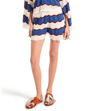 La DoubleJ Textured Zigzag Knit Shorts