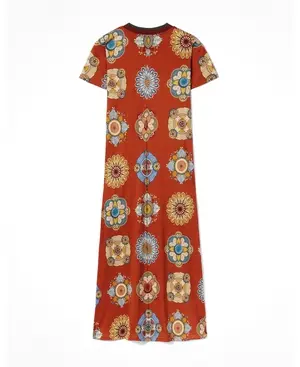La DoubleJ Sporty Swing Dress With Floral Print - Nucleus Rust
