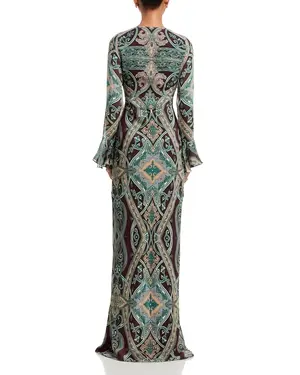 Veronica Beard Daciana Printed Silk Maxi Dress
