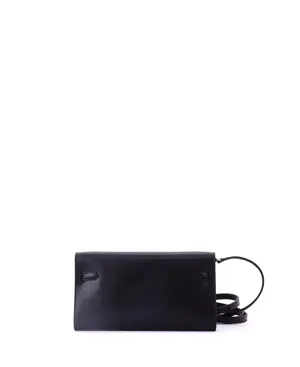Hermès Kelly To Go Wallet Chevre Chamkila - Black
