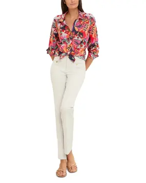 NIC+ZOE Kauai Garden Crinkle Shirt