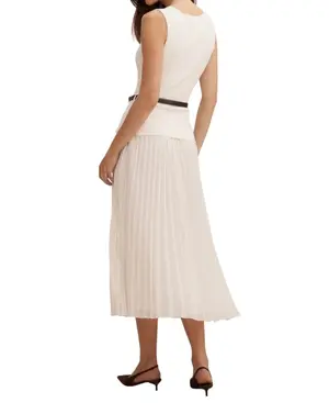 EVER NEW Delphine Sleeveless Square Neck Midi Dress