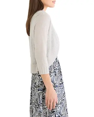 NIC+ZOE Red Bolero Cardigan Sweater - Silver Whisp