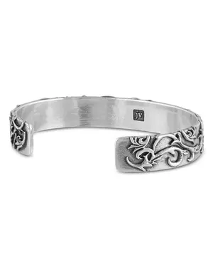 John Varvatos Sterling Gothic Design Cuff Bracelet