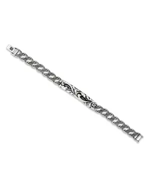 John Varvatos Sterling Gothic Design Link Bracelet