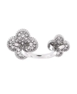VAN CLEEF & ARPELS Magic Alhambra Between The Finger Ring 18k Gold And Diamonds